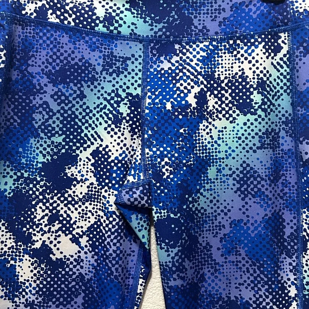 Old Navy | Bottoms | Old Navy Go Dry Blue Pattern Capri Leggings Girls ...